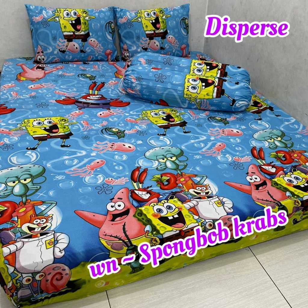 Jual SPREI HOMEMADE BERKUALITAS MOTIF SPONGEBOB SPONGE BOB SAPI APOLLO ...
