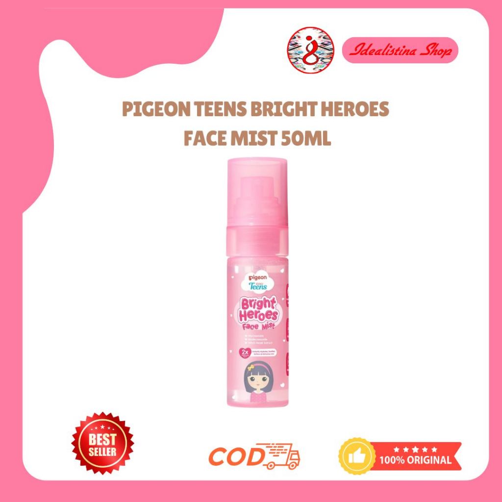 Jual PIGEON TEENS Bright Heroes Face Mist 50ml | Shopee Indonesia