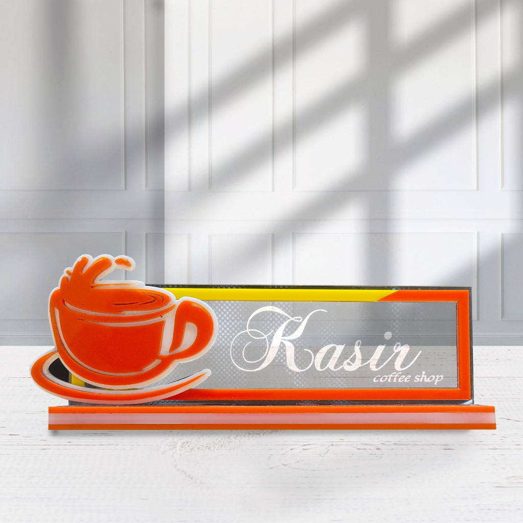 Jual Akrilik Grafir Laser Tulisan KASIR Menyala | Neon Sign LED untuk ...