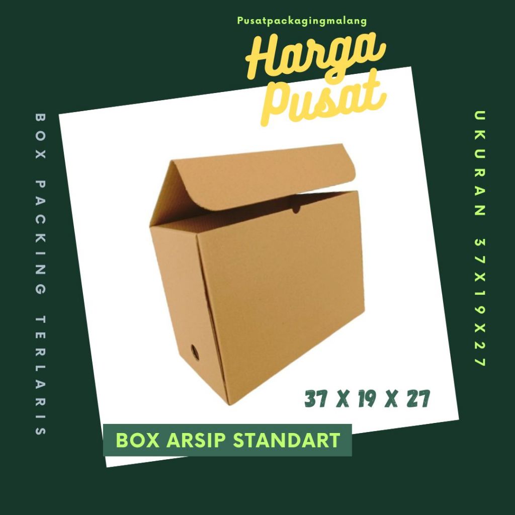 Jual Box Arsip Standart 37x19x27 Coklat Polos Kardus Arsip Packing ...