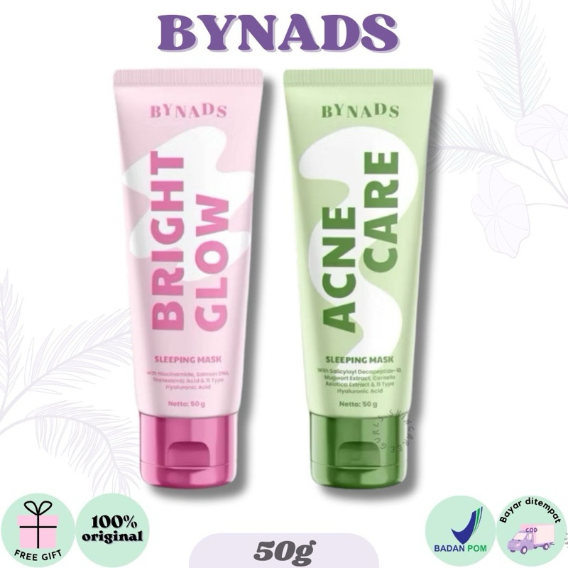 Jual Bynads Sleeping Mask Set Bright Glow Sleeping Mask + Acne Care ...