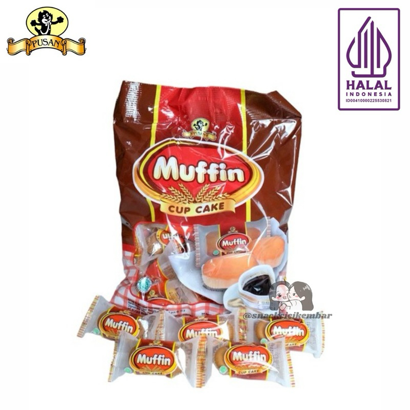 Jual PUSAN MUFFIN CUP CAKE RASA ORIGINAL / COKELAT / PISANG 320gr ISI ...
