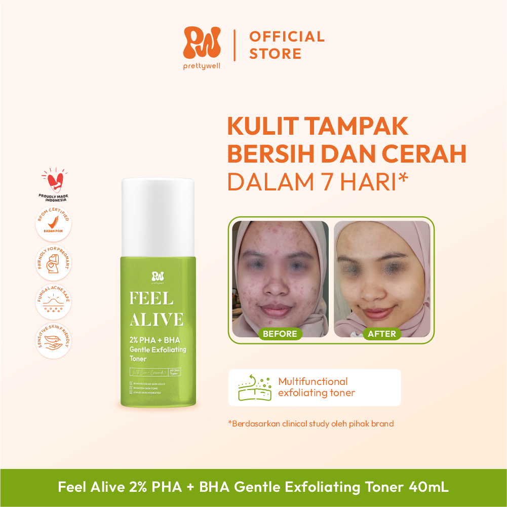 Jual Prettywell Mini [Travel Size] Feel Alive 2% PHA + BHA Gentle ...
