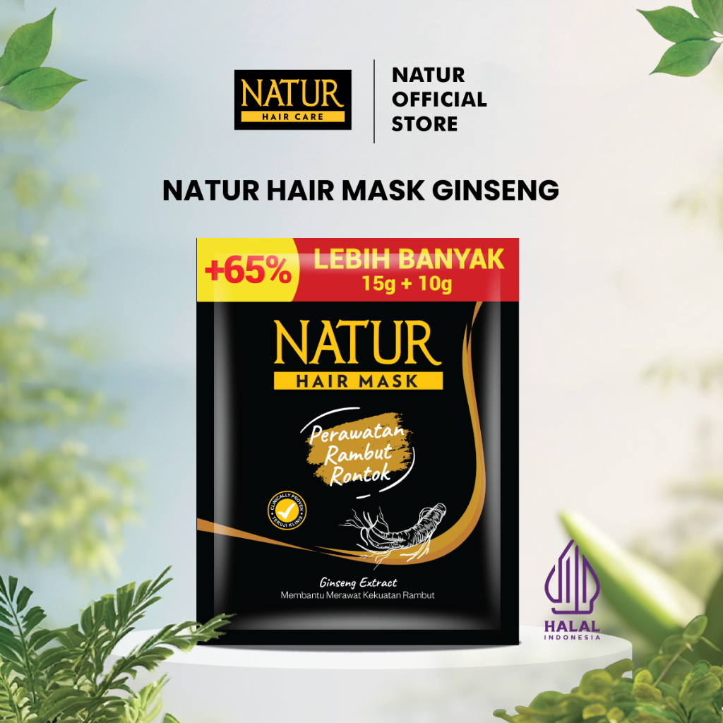 Jual Natur Hair Mask Ginseng - Masker Rambut Rontok / Anti Hair Fall ...