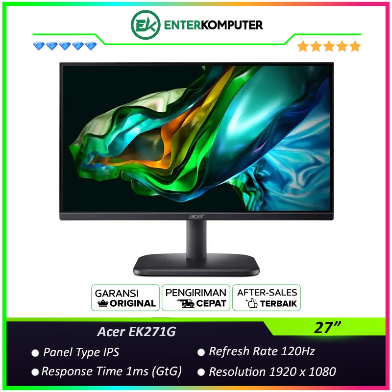 Jual Acer EK271G 27" FHD IPS 120Hz Monitor / Monitor 27 Inch | Shopee ...