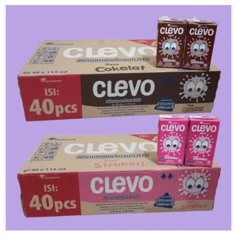 Jual CLEVO SUSU UHT 115ml ( 1 Dus isi 40pcs ) | Shopee Indonesia