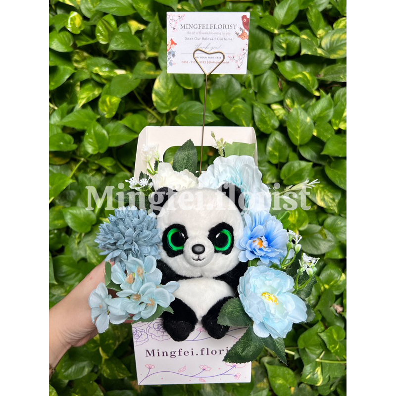 Jual Flouna in the box (Boneka Panda) + Packing (Bouquet/Buket/Karang ...