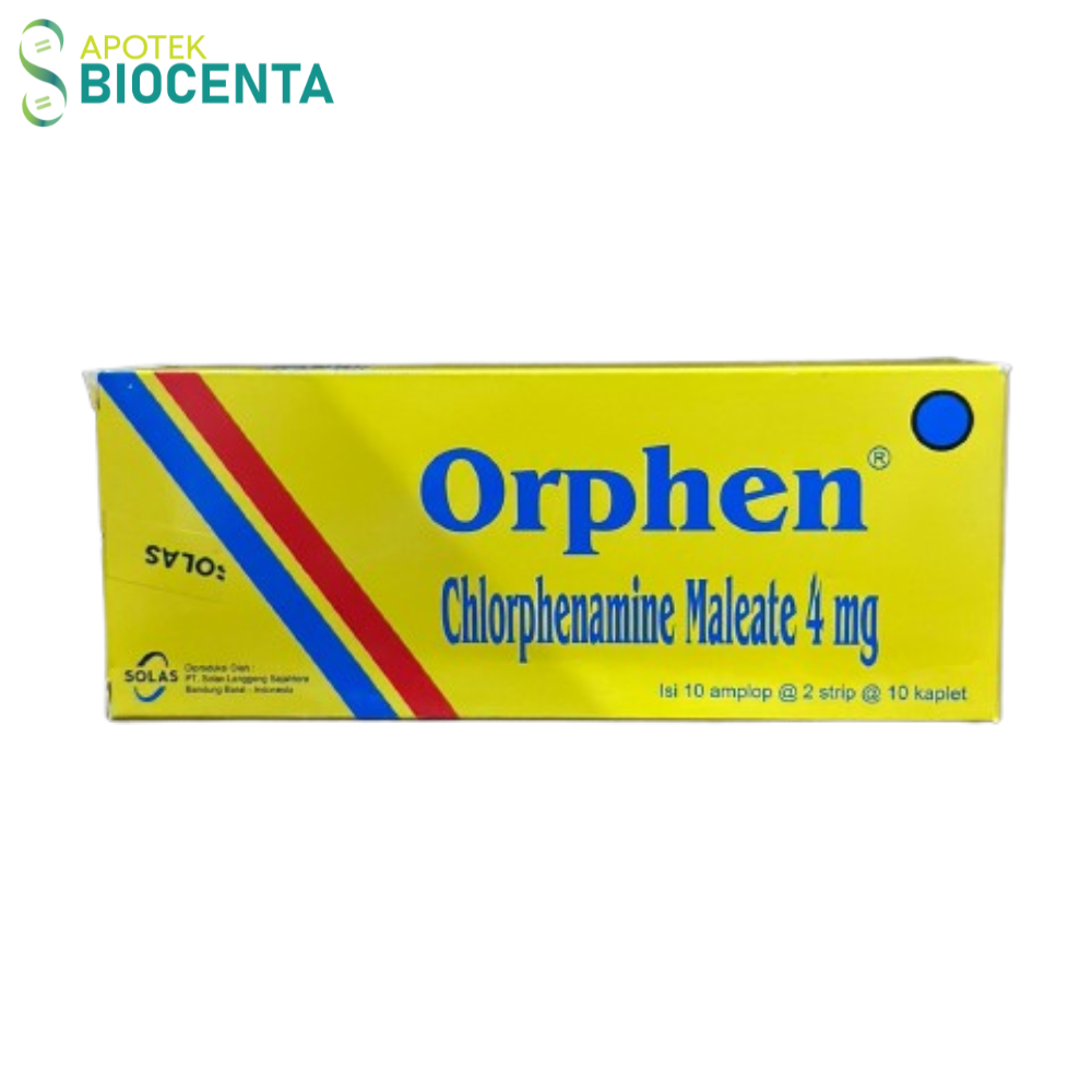 Jual Orphen 4 mg Per Box Isi 200 Kaplet (20 Strip) | Shopee Indonesia