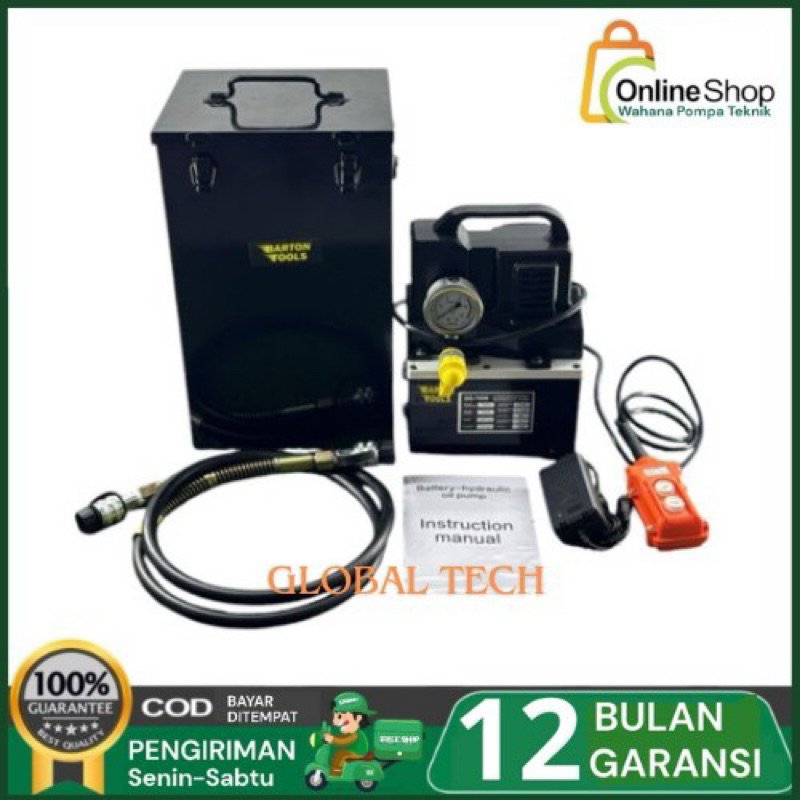 Jual Electric Hydraulic Pump 700 bar 2.5L QQ-700 BARTON pompa hidrolik ...