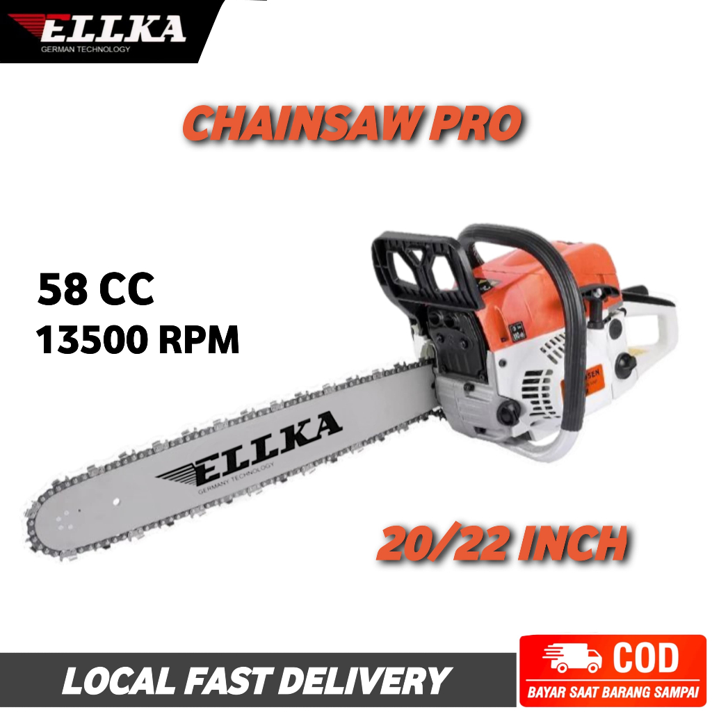 Jual Mesin Potong Kayu 58cc mesin sinso Chainsaw 2-tak 22inch Gergaji Potong Pohon Kayu | Shopee ...