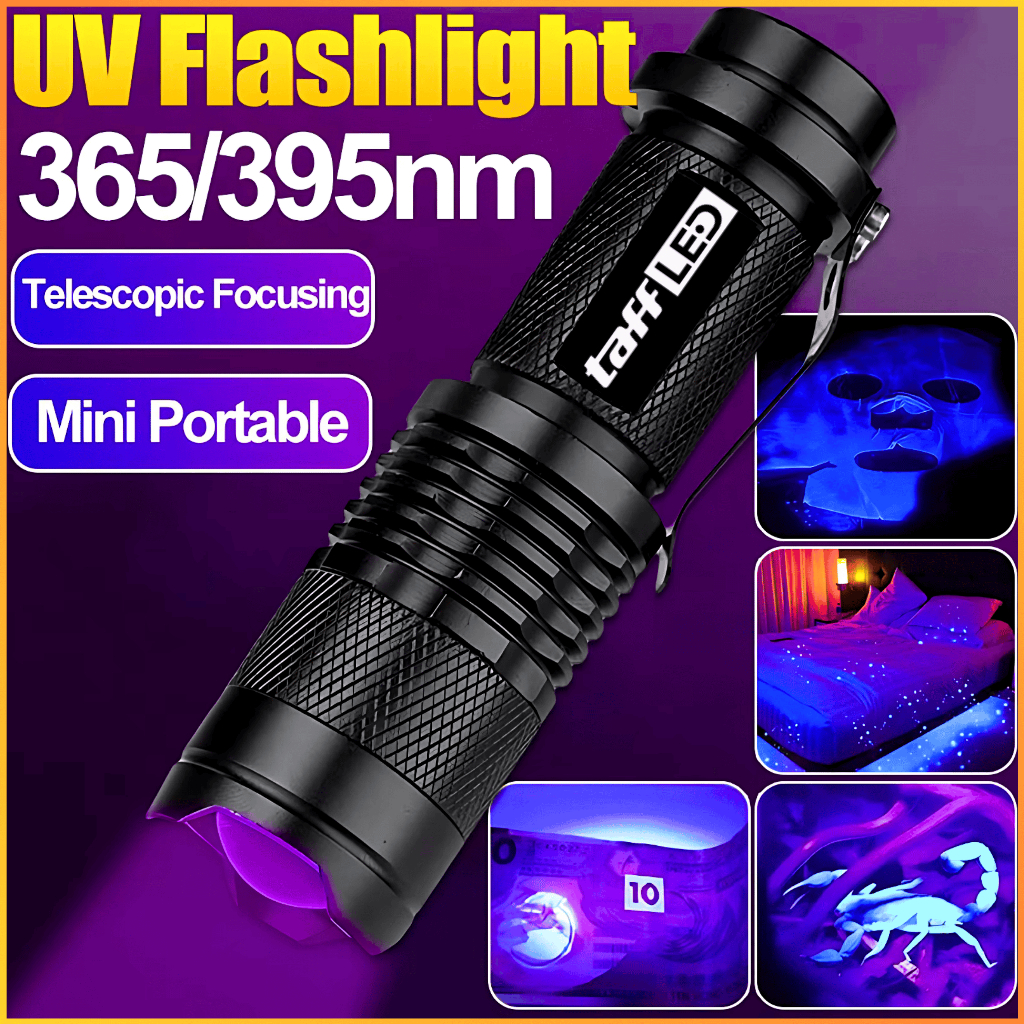 Jual COD TaffLED Senter LED UV Pendeteksi Uang Palsu Super Terang ...