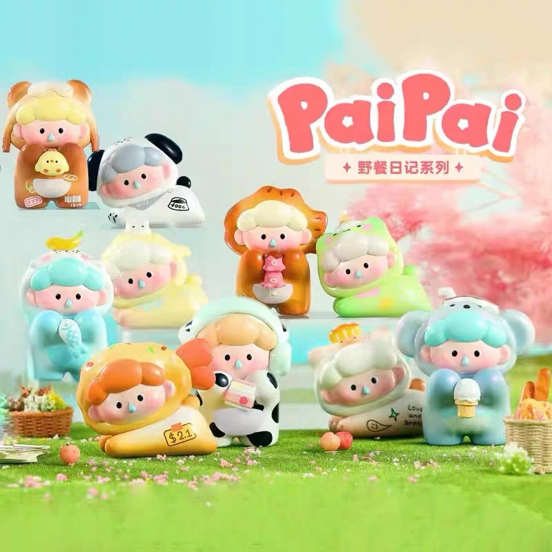Jual paipai picnic blind box mini figure lucu pai pai 6cm gacha mainan ...