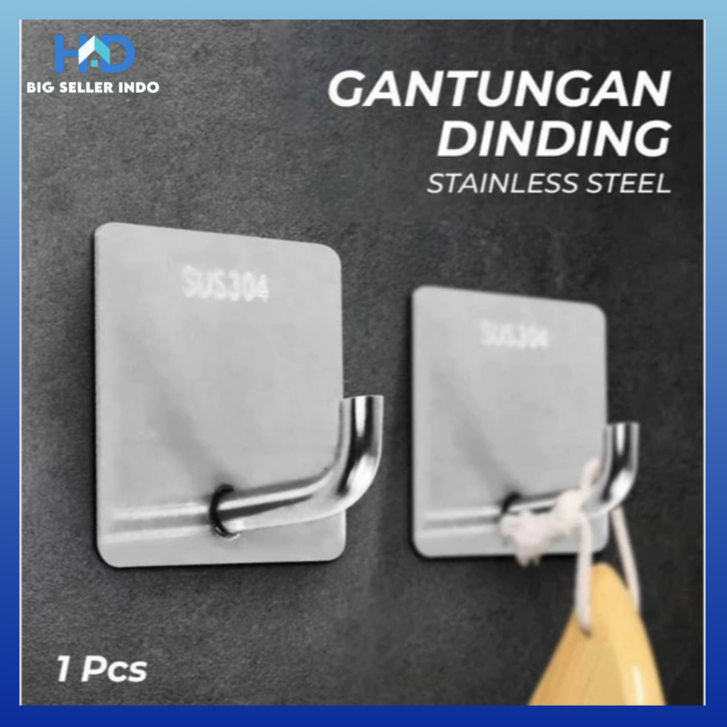 Jual BS Gantungan Dinding Hook Besi Tempel Dinding Stainless Steel ...