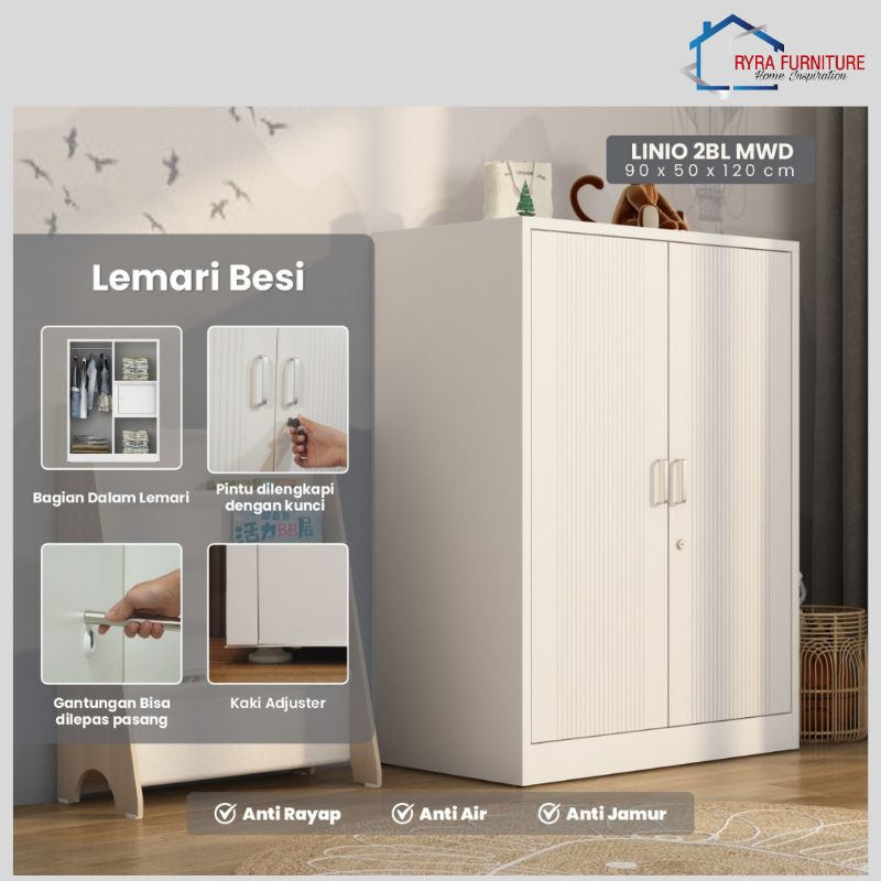 Jual PIRA - LINIO 2BL MWD LEMARI PAKAIAN BESI 2 PINTU / LEMARI PAKAIAN ...