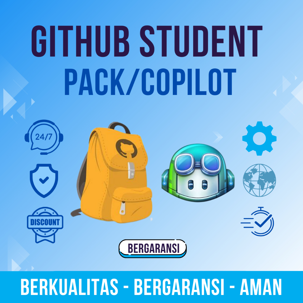 Jual GITHUB STUDENT DEVELOPER PACK / COPILOT BERGARANSI | Shopee Indonesia
