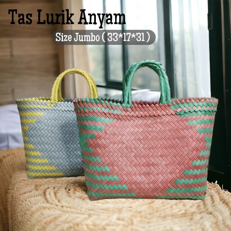 Jual Tas Anyam Lurik Tas Keranjang Belanja | Shopee Indonesia