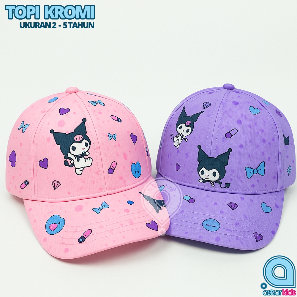 Jual TOPI ANAK KROMI CUTE | Topi Cewek Lucu Usia 2–5 Tahun Warna Pink ...