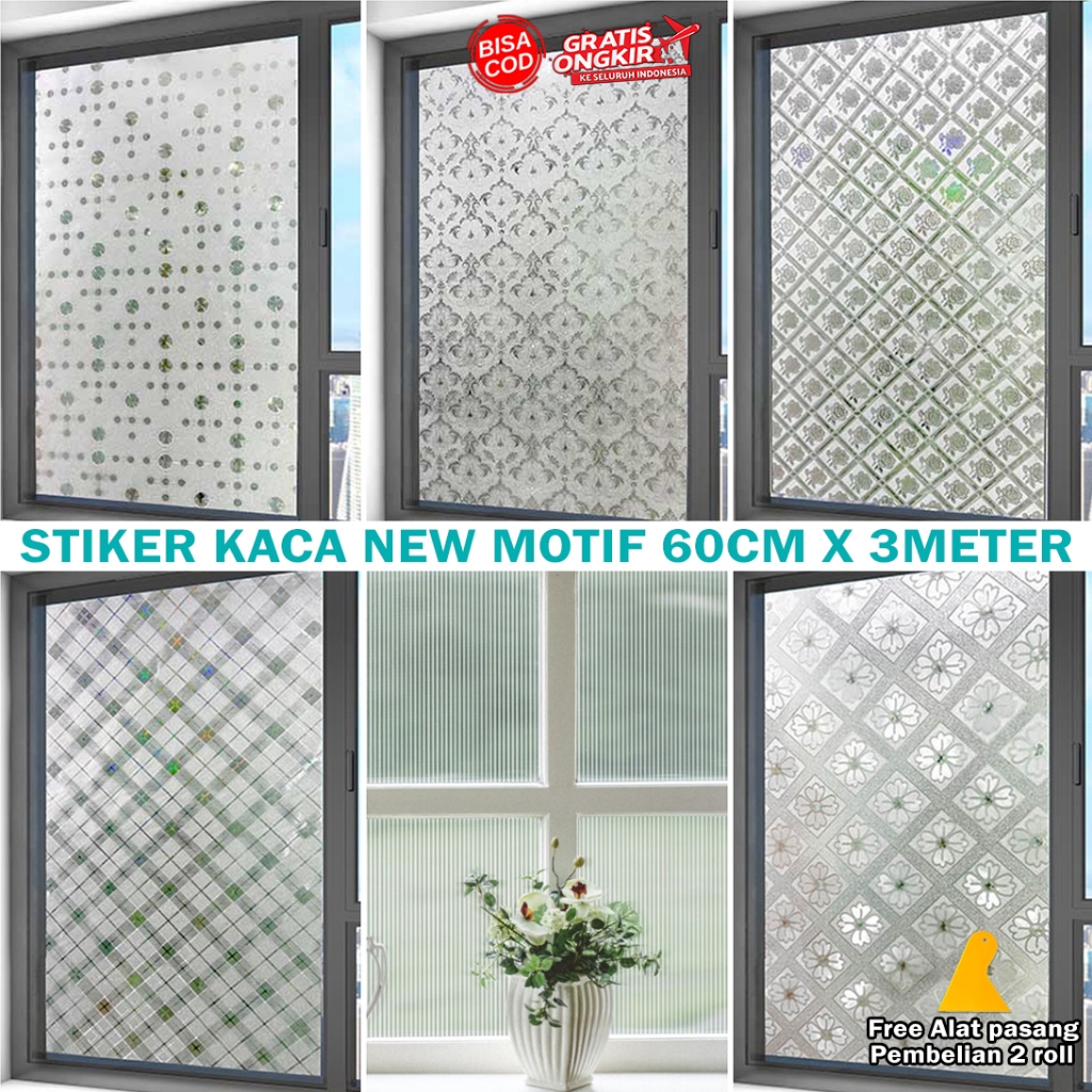 Jual Stiker Kaca Film Sanblast Sandblast Sunblast Aneka Motif Lebar ...