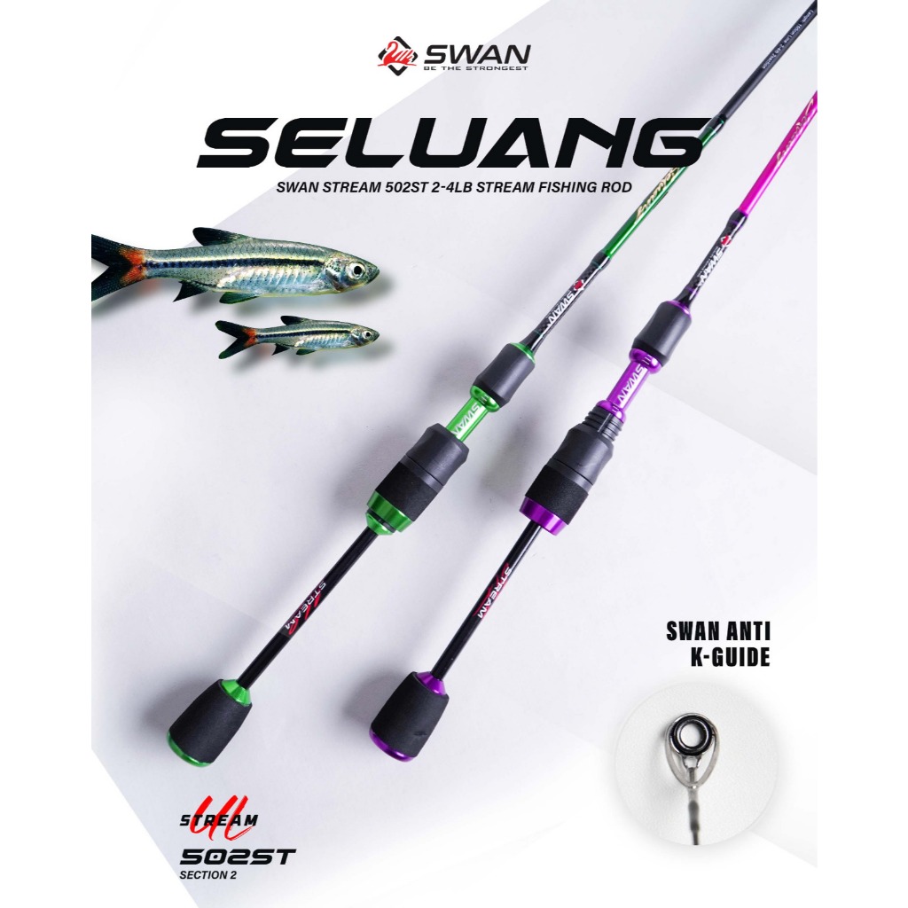 Jual Joran Pancing, Joran Carbon Solid Swan SELUANG Stream UL 1,5m ...