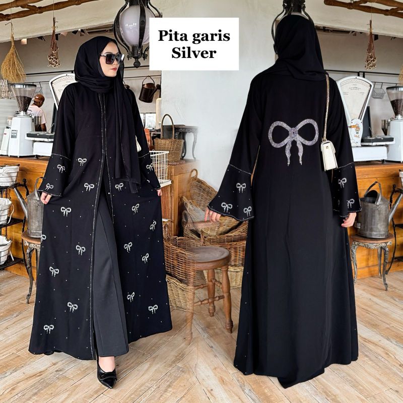 Jual Abaya Pita Hitam Gamis Remaja Mata Blink Pesta Kondangan Busui ...