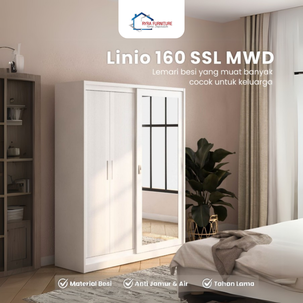 Jual PIRA - LINIO 160 SSL MWSDL LEMARI PAKAIAN BESI SLIDING / PINTU ...