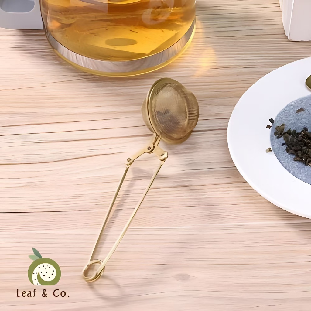 Jual Saringan Teh Emas Gold Stainless Matefield Steel Tea Infuser Jepit ...
