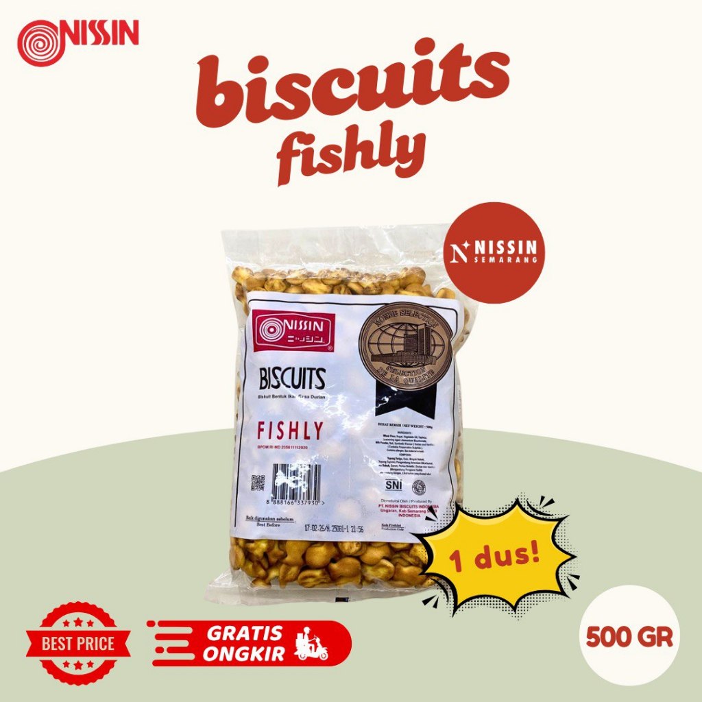 Jual 1 Dus Nissin Fishly 500gr isi 7pcs | Shopee Indonesia