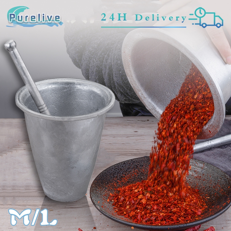 Jual M/L Lumpang Besi Tebal Alat Penumbuk Obat Mortar Pestle Tumbukan ...