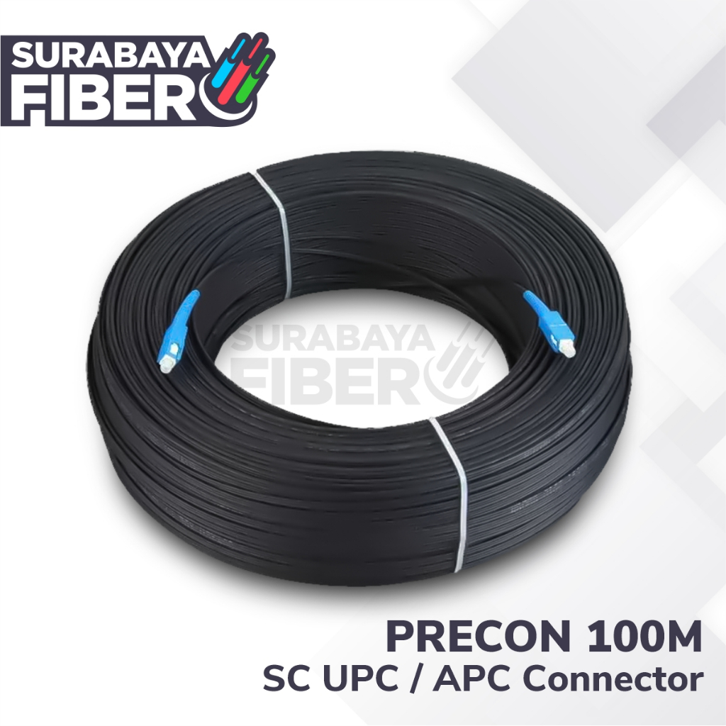 Jual Kabel Precon 100M SC UPC / APC - Kabel FO 100m include Connector - Dropcore Potongan 100m ...