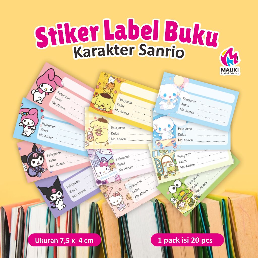 Jual Stiker Label Buku Karakter Sanrio | Shopee Indonesia