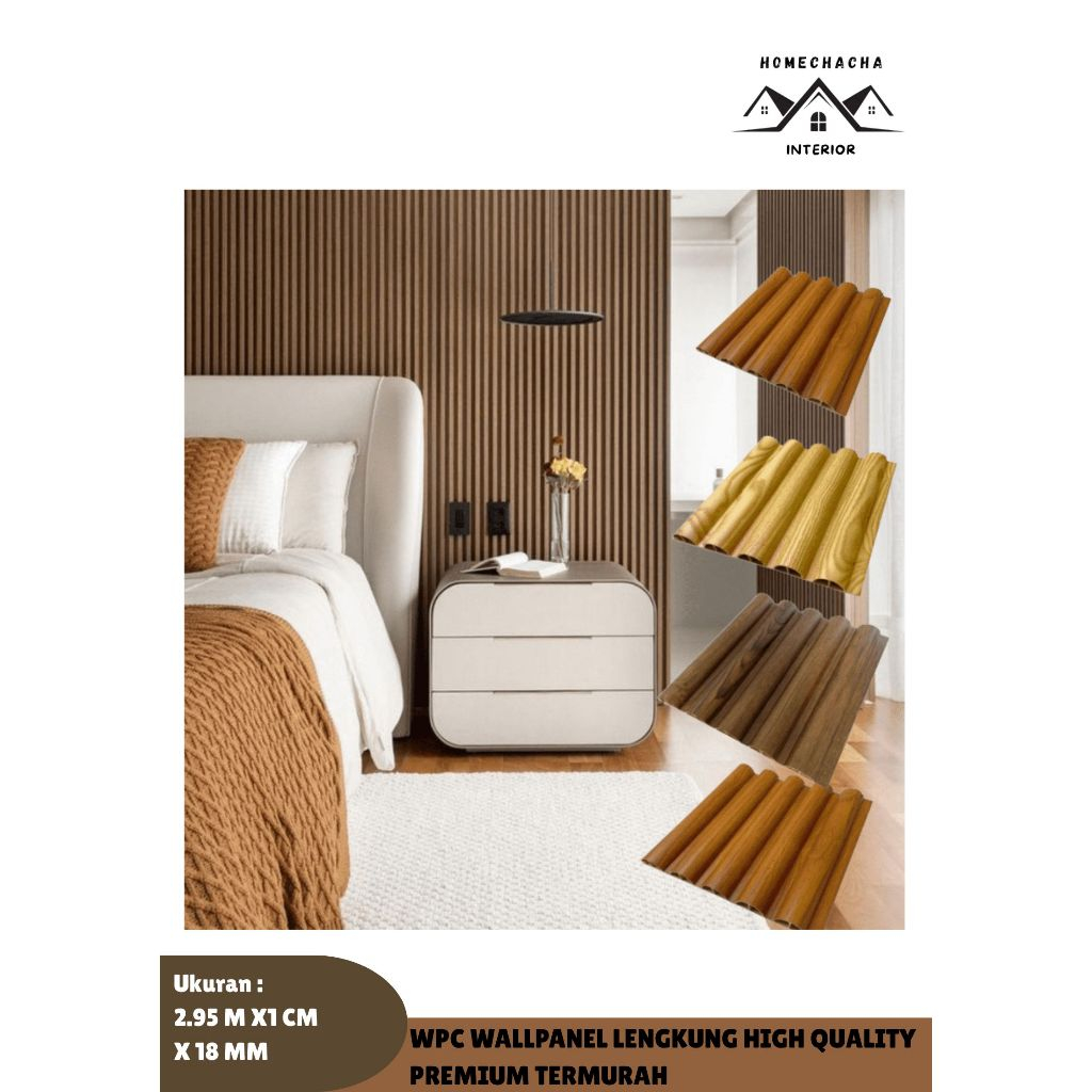 Jual WPC WALLPANEL LENGKUNG UKURAN 2.95MX1CMX18MM HIGH QUALITY TERMURAH ...