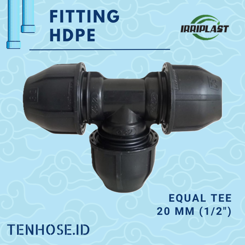 Jual Equal Tee Ukuran 20 MM (1/2" Inch) Fitting HDPE | Shopee Indonesia