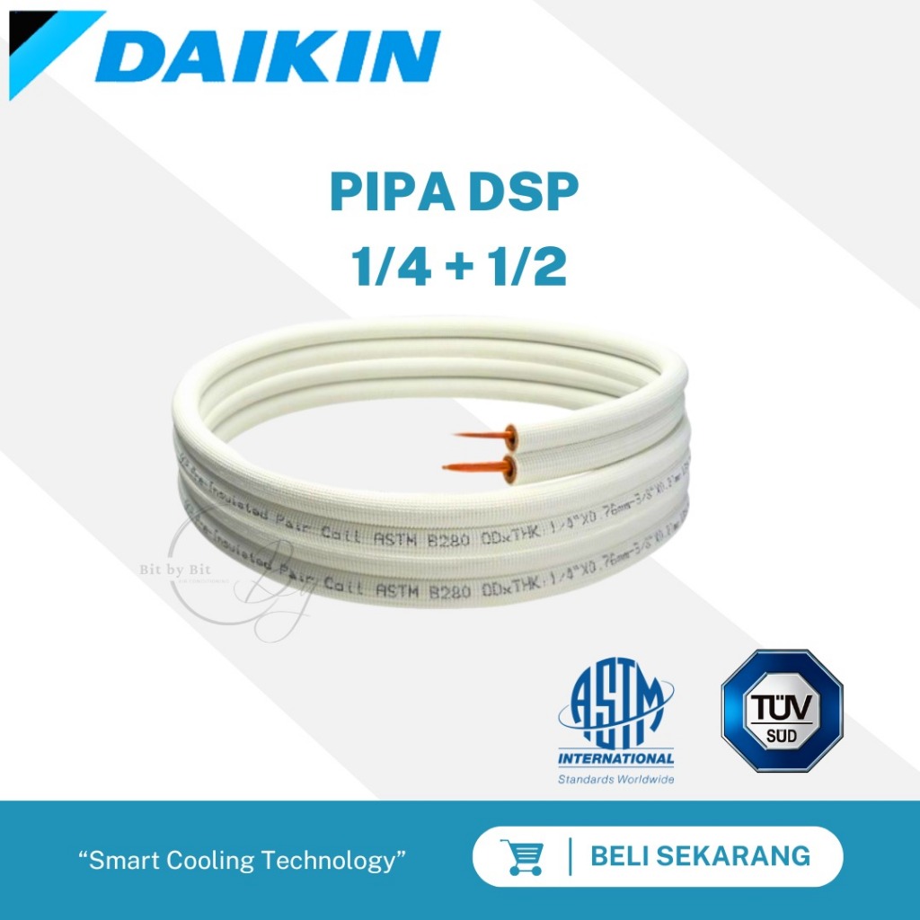 Jual PIPA AC DAIKIN DSP 1/4 + 1/2 (1,5 PK - 2 PK) PER METER | Shopee ...
