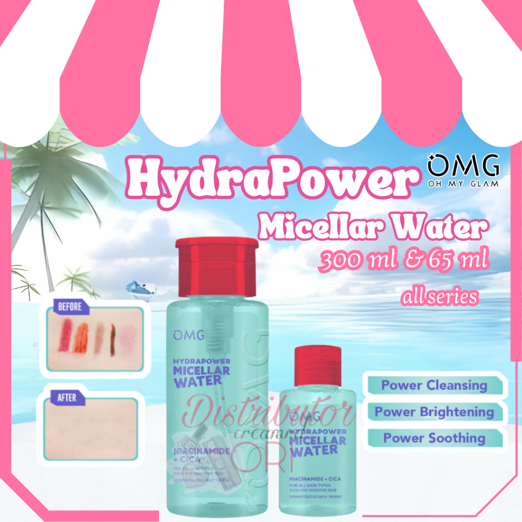 Jual NEW! OMG OH MY GLOW HydraPower Micellar Water 65 Ml / 300 Ml with ...