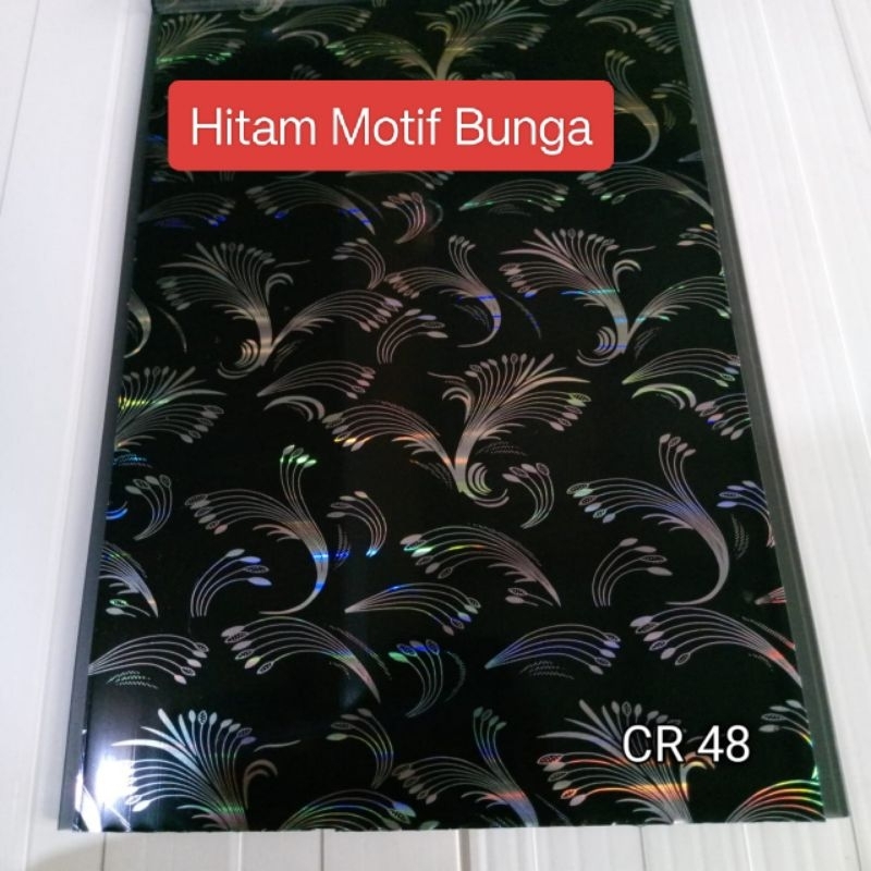 Jual Plafon Pvc Minimalis 8mm Motif - Hitam Motif Bunga | Shopee Indonesia