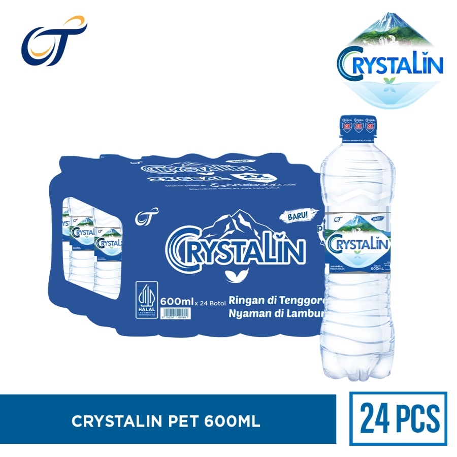 Jual Crystalin 600 ML Botol Air Mineral Isi 24 Botol per Dus Air Minum Crystalline 600ml Bandung ...