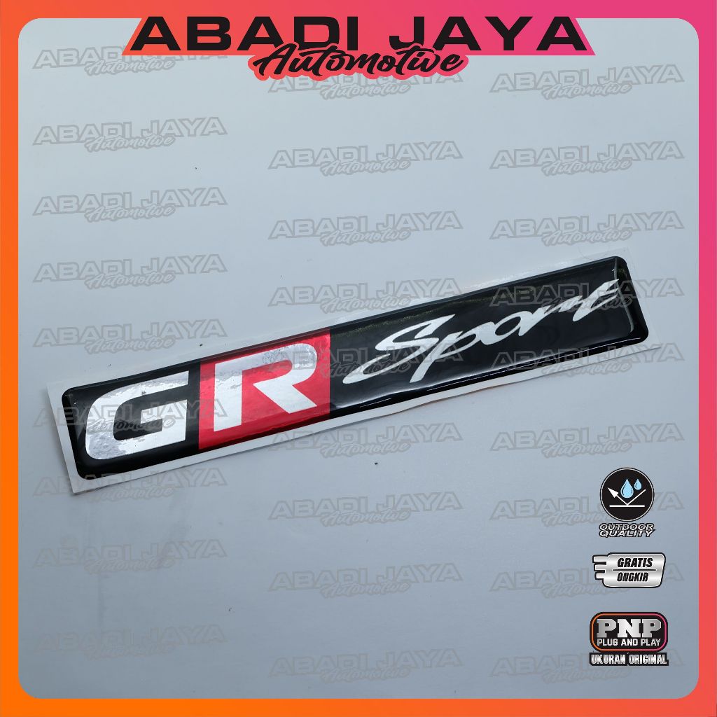 Jual emblem bagasi toyota gr sport / emblem bagasi gazoo racing ...