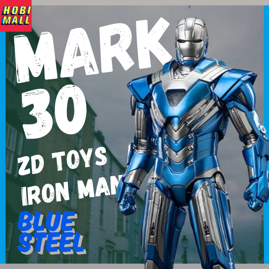 Jual Action Figure Iron Man Mark 30 Blue Steel ZD Toys dari Iron Man ...