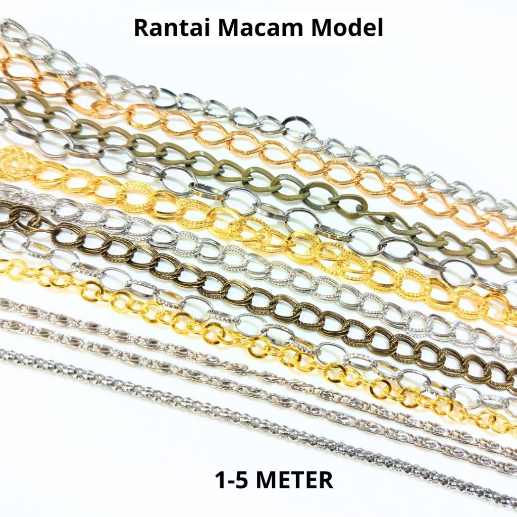 Jual Rantai Macam Model/Rantai Polos/Rantai Motif Harga/1-5 Meter ...