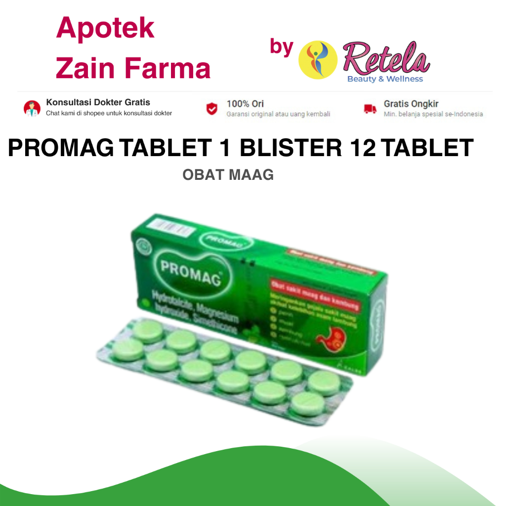 Jual PROMAG TABLET 1 BLISTER 12 TABLET | Shopee Indonesia