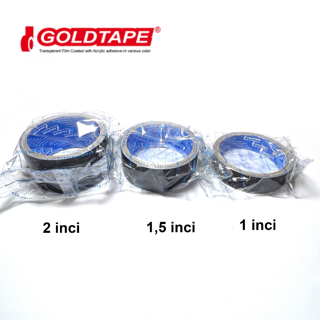Jual Lakban Jilid Hitam Ukuran 1,5 inci GOLDTAPE | Shopee Indonesia