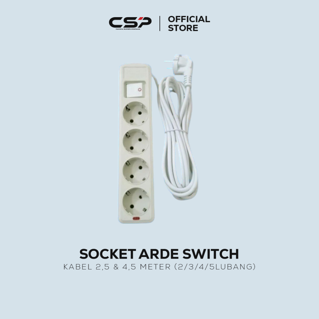 Jual [CSP_MATSUKA] Stop Kontak/Socket Arde Switch Kabel 2,5 & 4,5 Meter ...