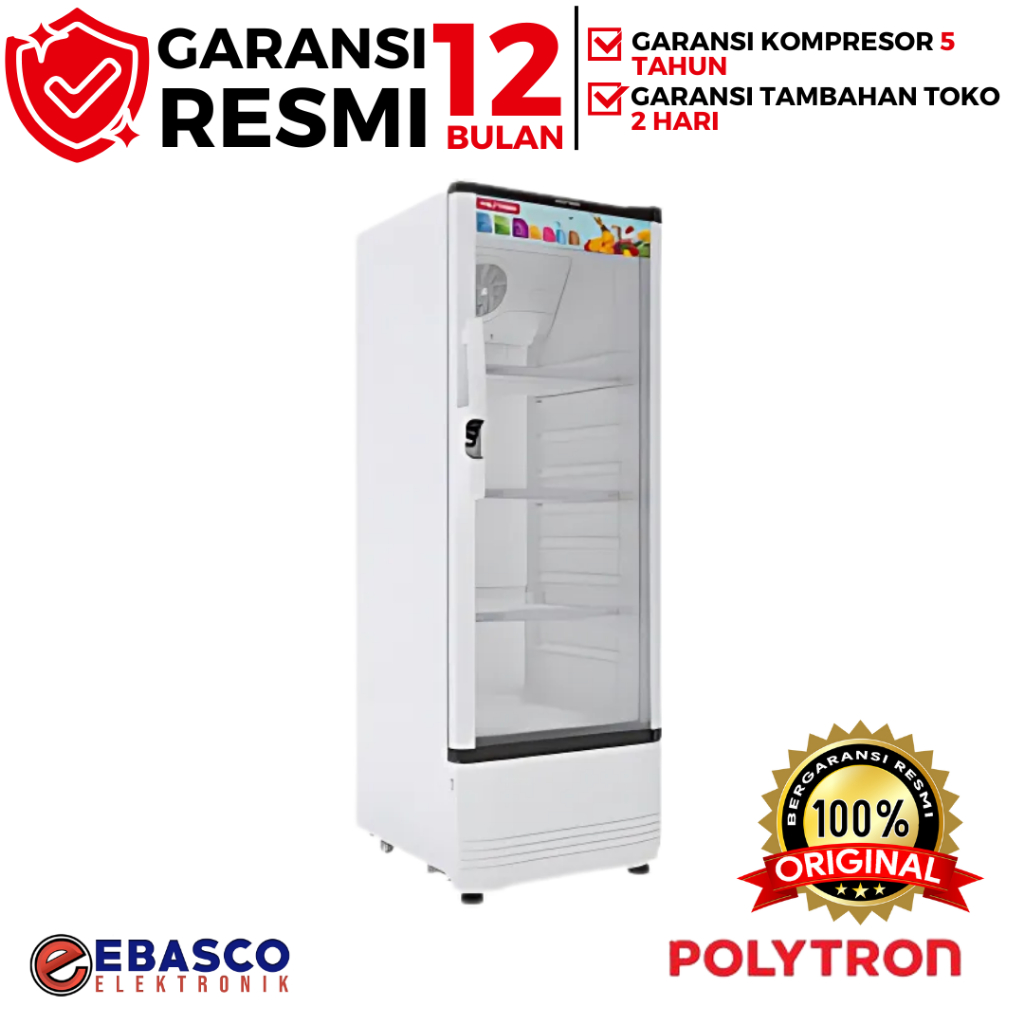 Jual Polytron Showcase SCN 180 Handle Kaca Anti Embun | Shopee Indonesia