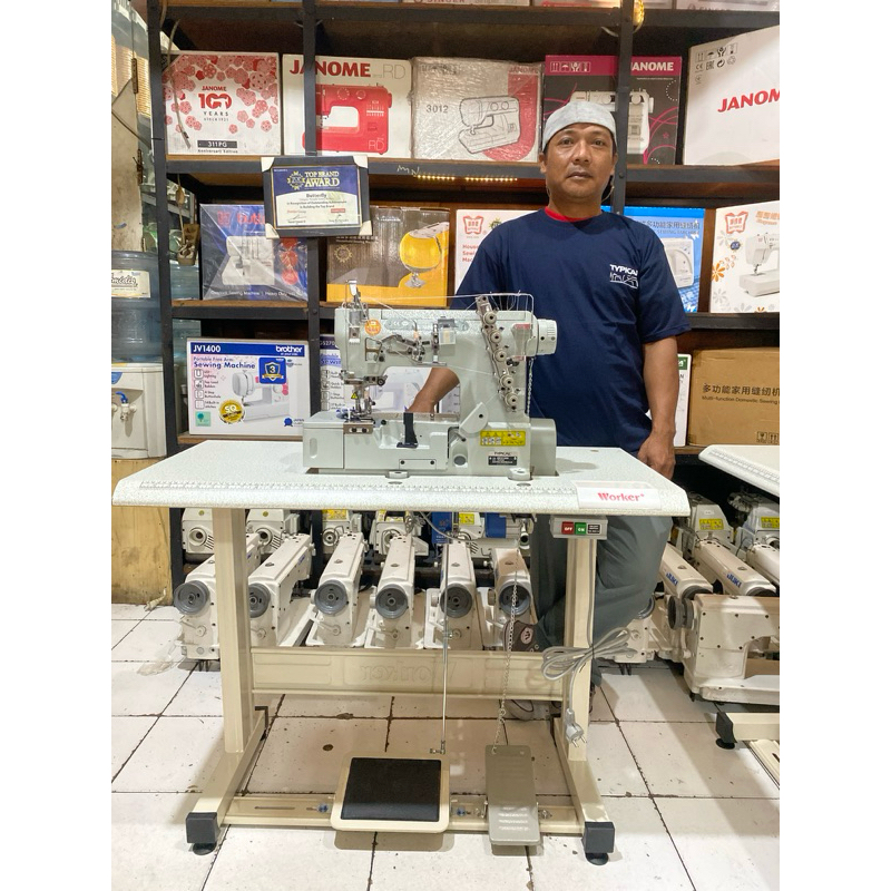 Jual Mesin Jahit Kaos Overdeck TYPICAL GK31500-02Bb Komplit Set ...