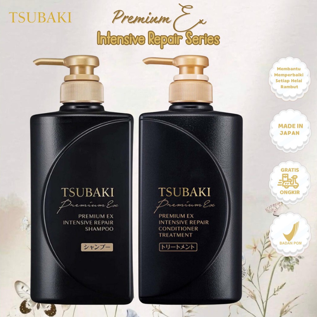 Jual TSUBAKI Premium Ex Intensive Repair Shampoo & Conditioner 490ml | Shopee Indonesia
