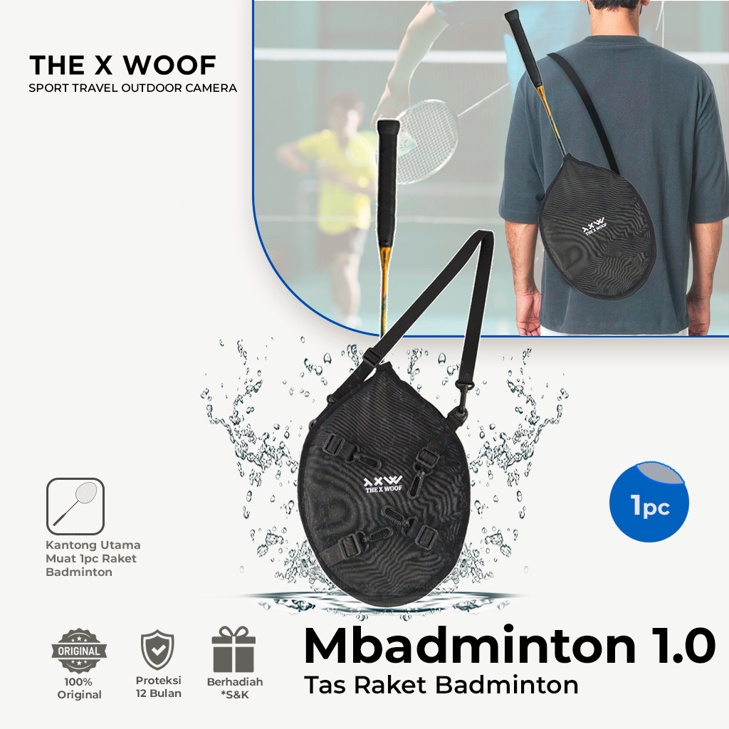 Jual The X Woof Mbadminton1 Sarung Raket Tas Raket Bulu Tangkis Anti ...
