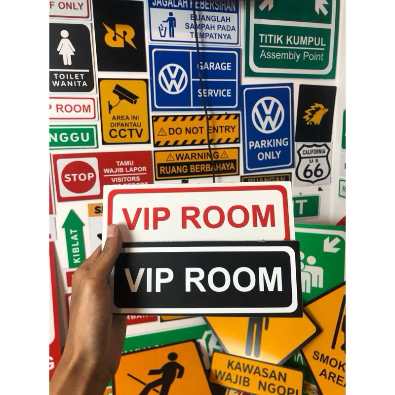 Jual SIGN ACRYLIC VIP ROOM / PAPAN TANDA RUANG VIP MODEL SIMPLE / SIGN ...