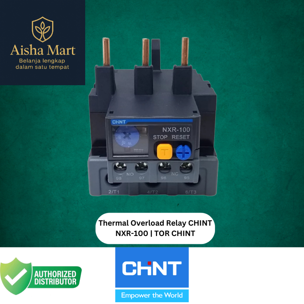 Jual Thermal Overload Relay CHINT NXR-100 | TOR CHINT Proteksi Motor | TOR Motor Listrik 3 P ...