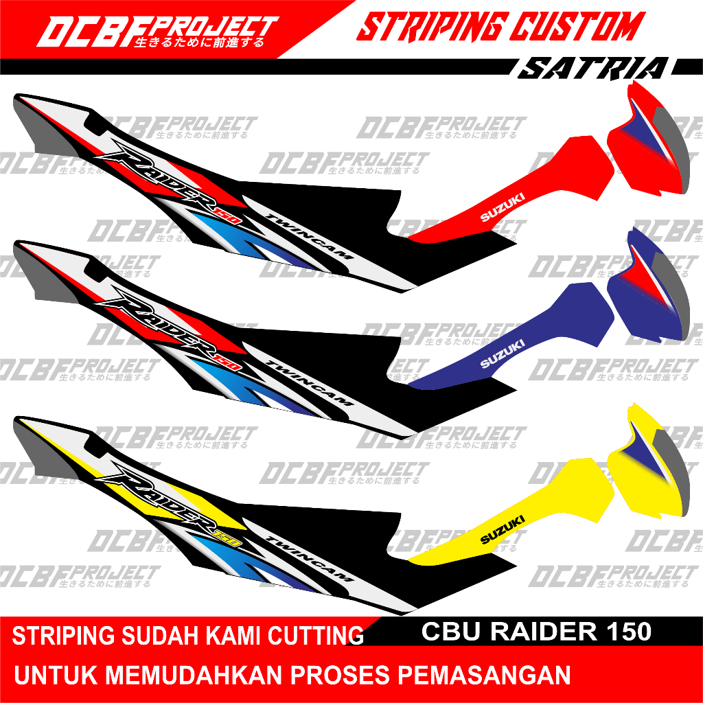 Jual STRIPING SATRIA FU RAIDER R150 MOTIF CBU (desain ORGINAL ...