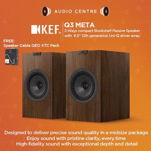 Jual KEF Q3 Meta 2-ways compact Bookshelf Passive Speaker - Black | Shopee Indonesia